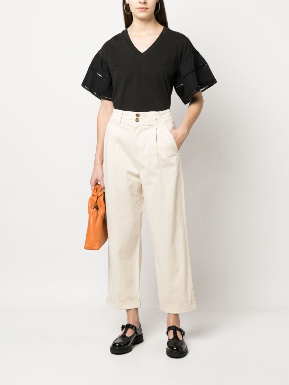 WOOLRICH High-Waisted Tailored Trousers