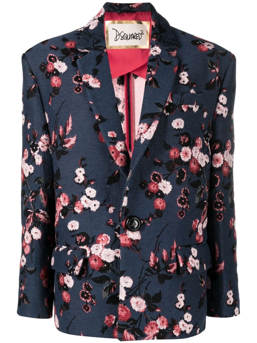 DSQUARED2 Floral Jacquard Single-Breasted Blazer