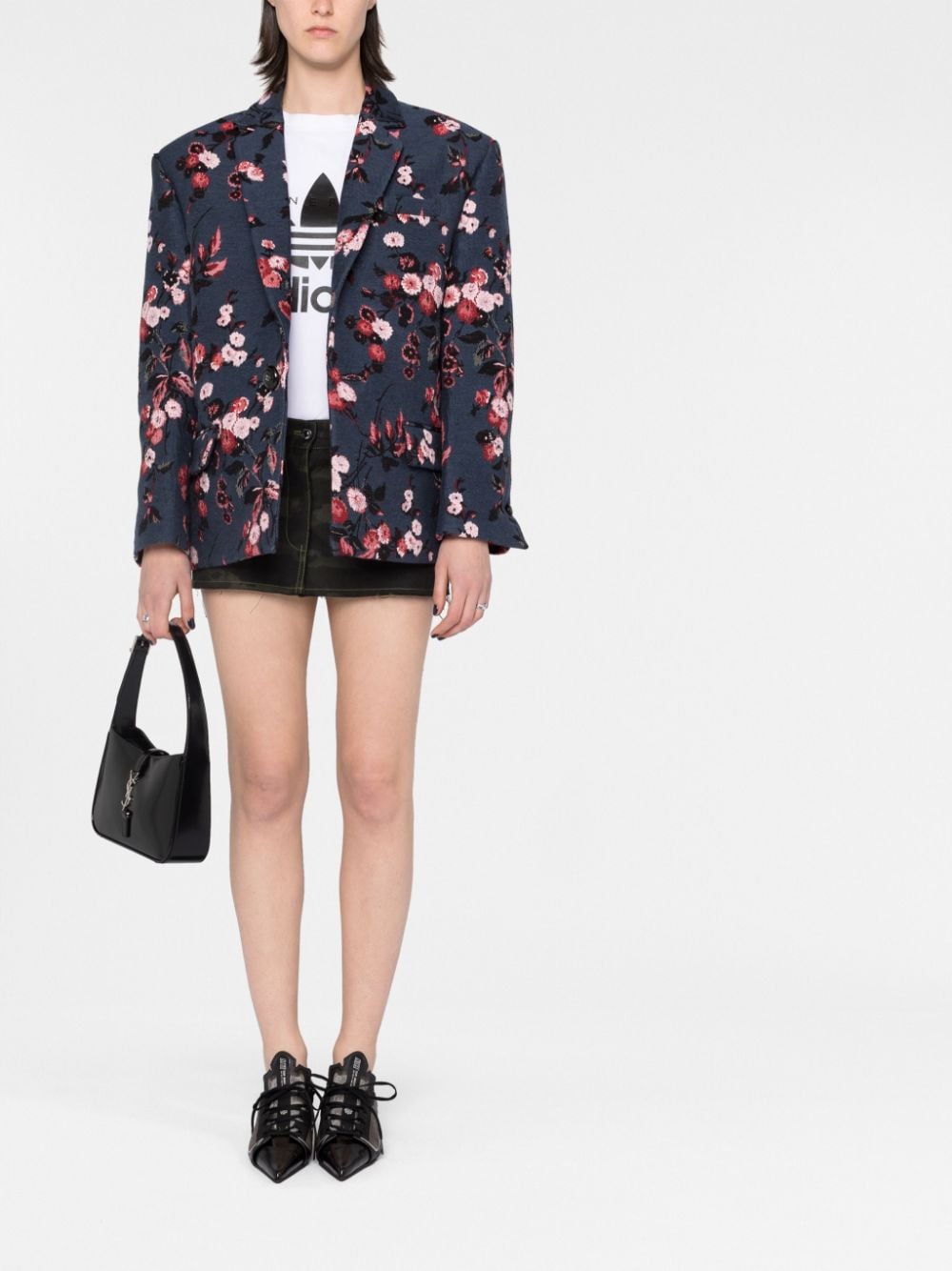 DSQUARED2 Floral Jacquard Single-Breasted Blazer