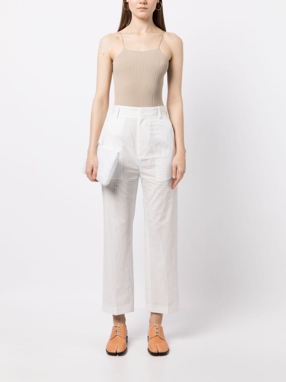 MAISON MARGIELA MM6 Maison Margiela Pinstripe Cropped Trousers