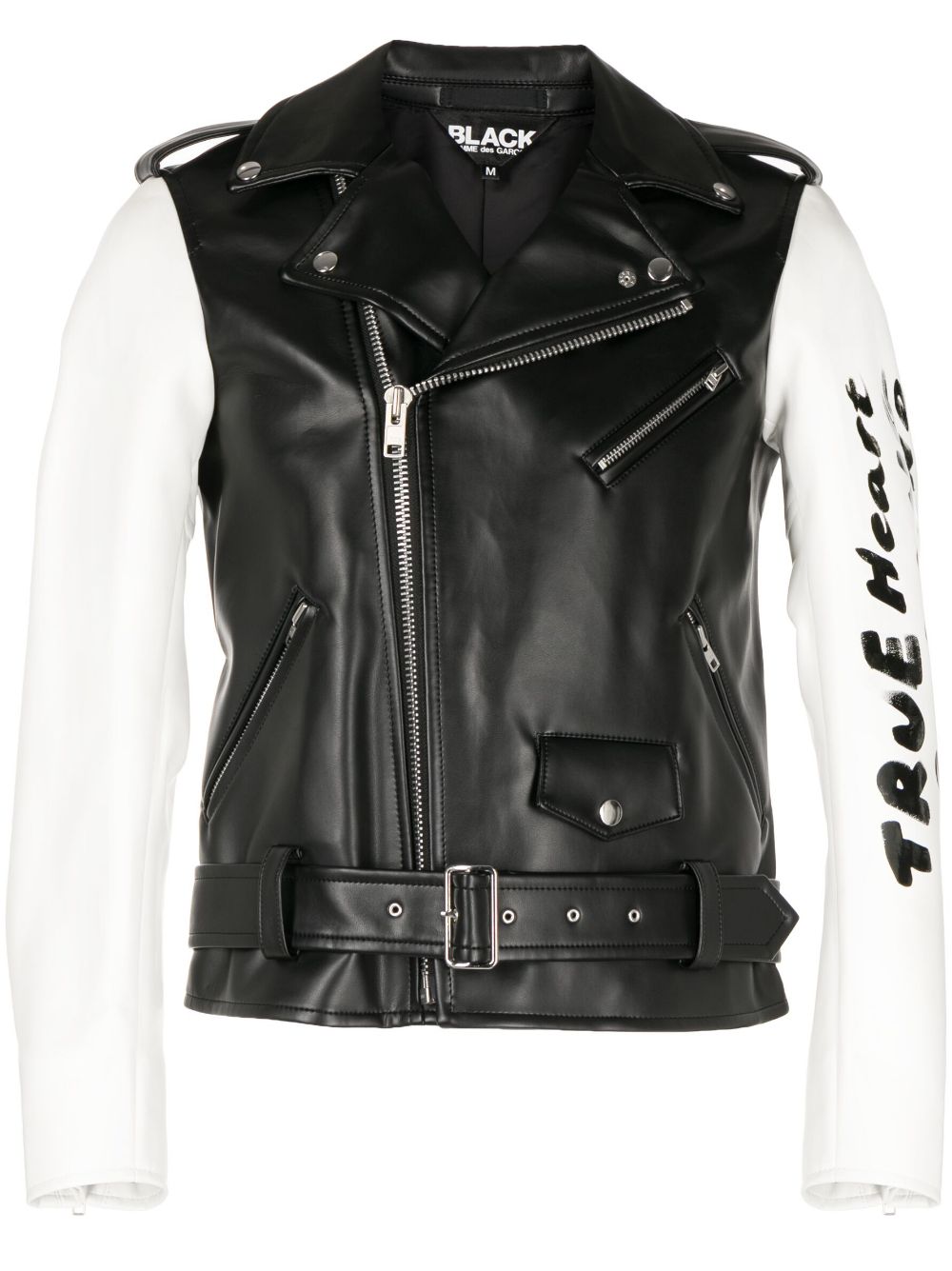 COMME DES GARÇONS Black Comme Des Garçons Contrasting-Sleeves Biker Jacket