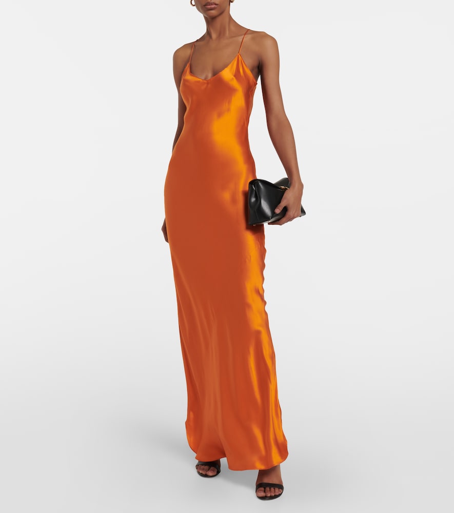 Nili Lotan Cami Silk Satin Slip Dress In Orange - 40% Off | Editorialist Nili Lotan Cami Silk Satin Slip Dress In Orange - 40% Off | Editorialist