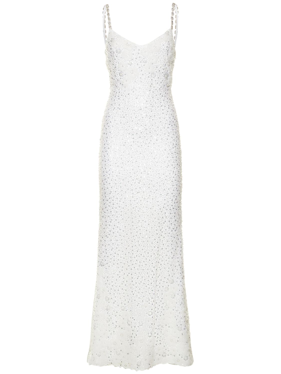 Self-Portrait Beaded Sequin Maxi Dress In White - 40% Off | Editorialist Self-Portrait Beaded Sequin Maxi Dress In White - 40% Off | Editorialist