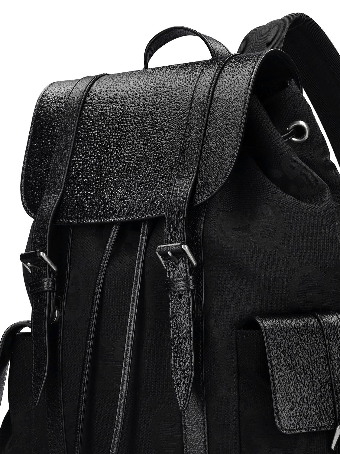Gucci Jumbo Gg Canvas Backpack - Black | Editorialist display picture 1