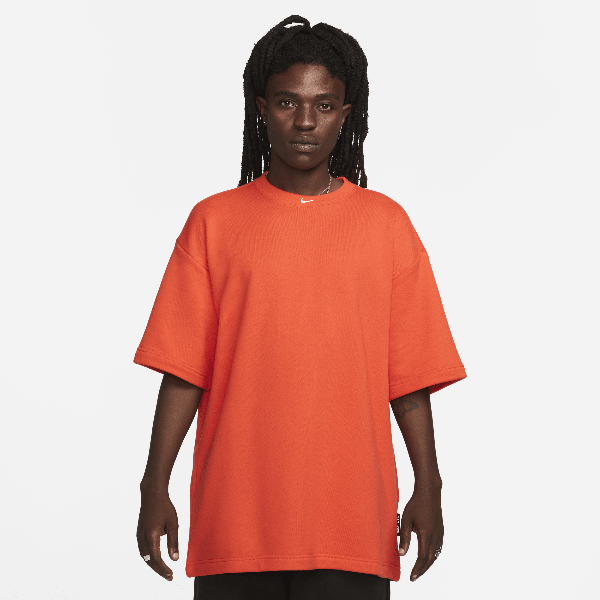 Nike Sportswear Circa French Terry Short-Sleeve Top In Red - 43