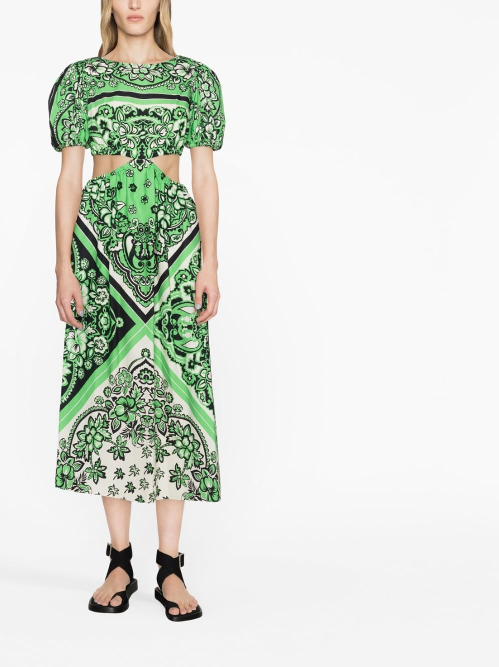 RED VALENTINO RED Valentino Bandana-Print Midi Dress