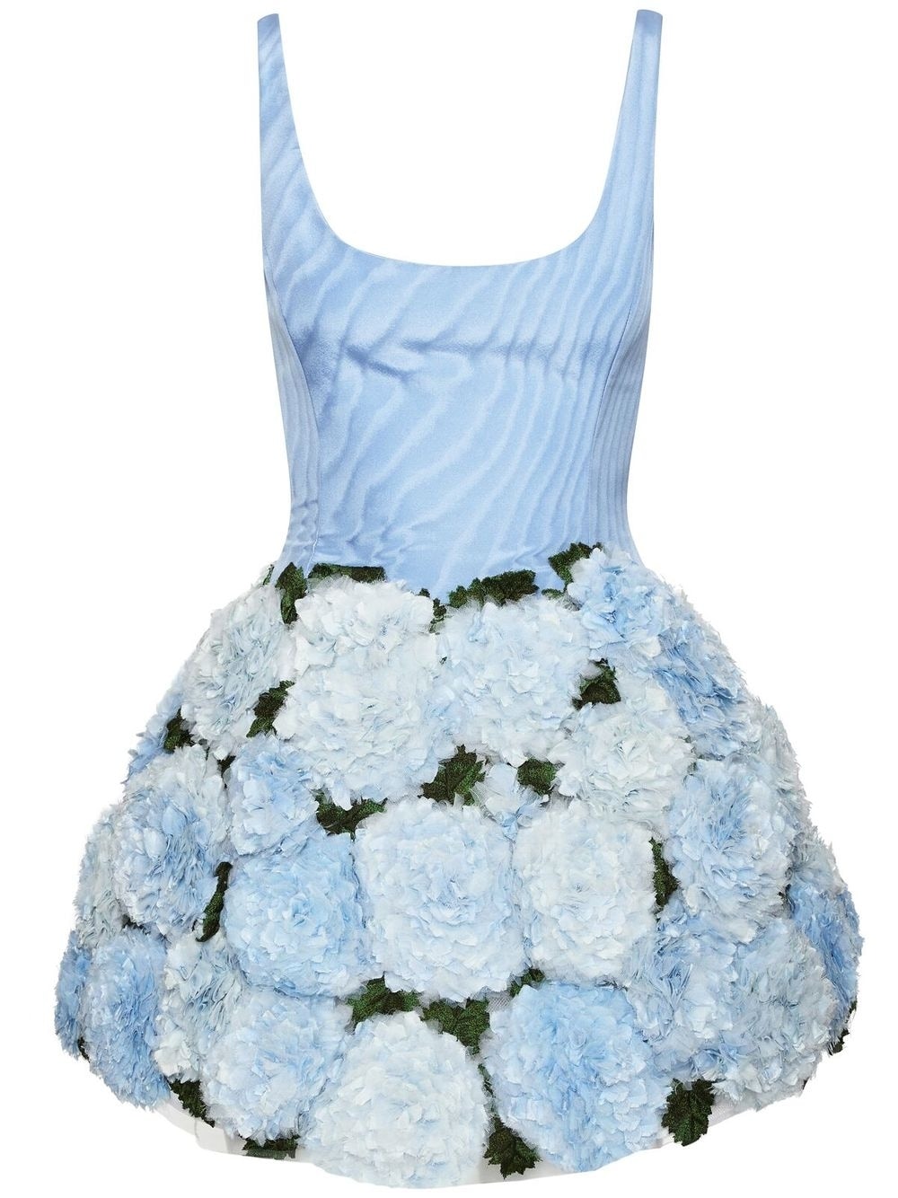 Oscar De La Renta Floral-Appliqu Mini Dress In Blue - 66% Off |  Editorialist