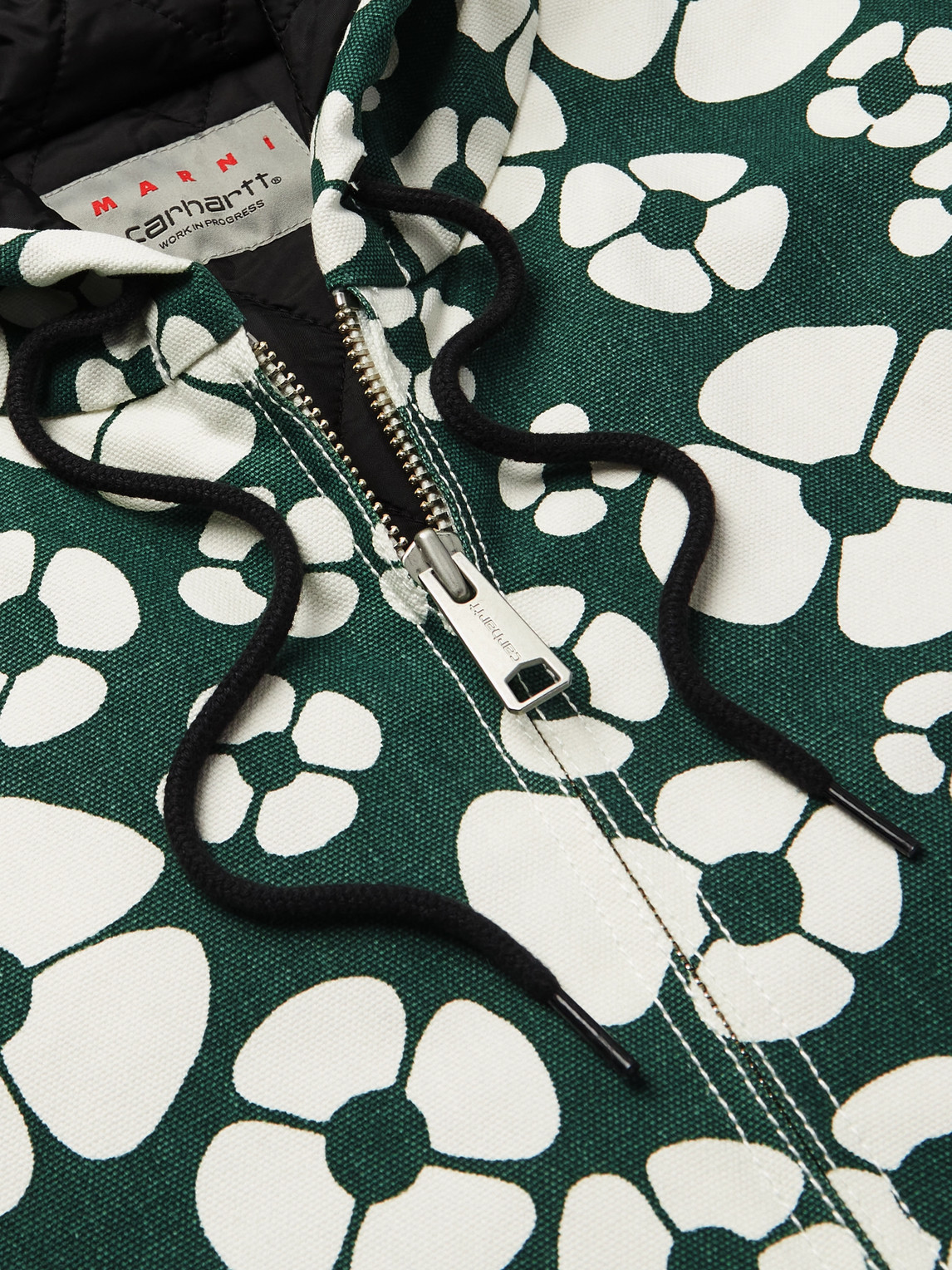 Buy Marni Carhartt Wip Padded Floral-print Cotton-canvas Hooded