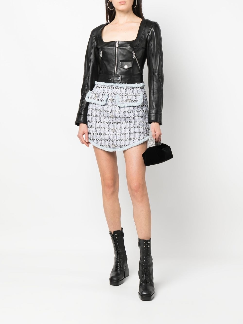 PHILIPP PLEIN Philipp Plein Tweed Mini Skirt