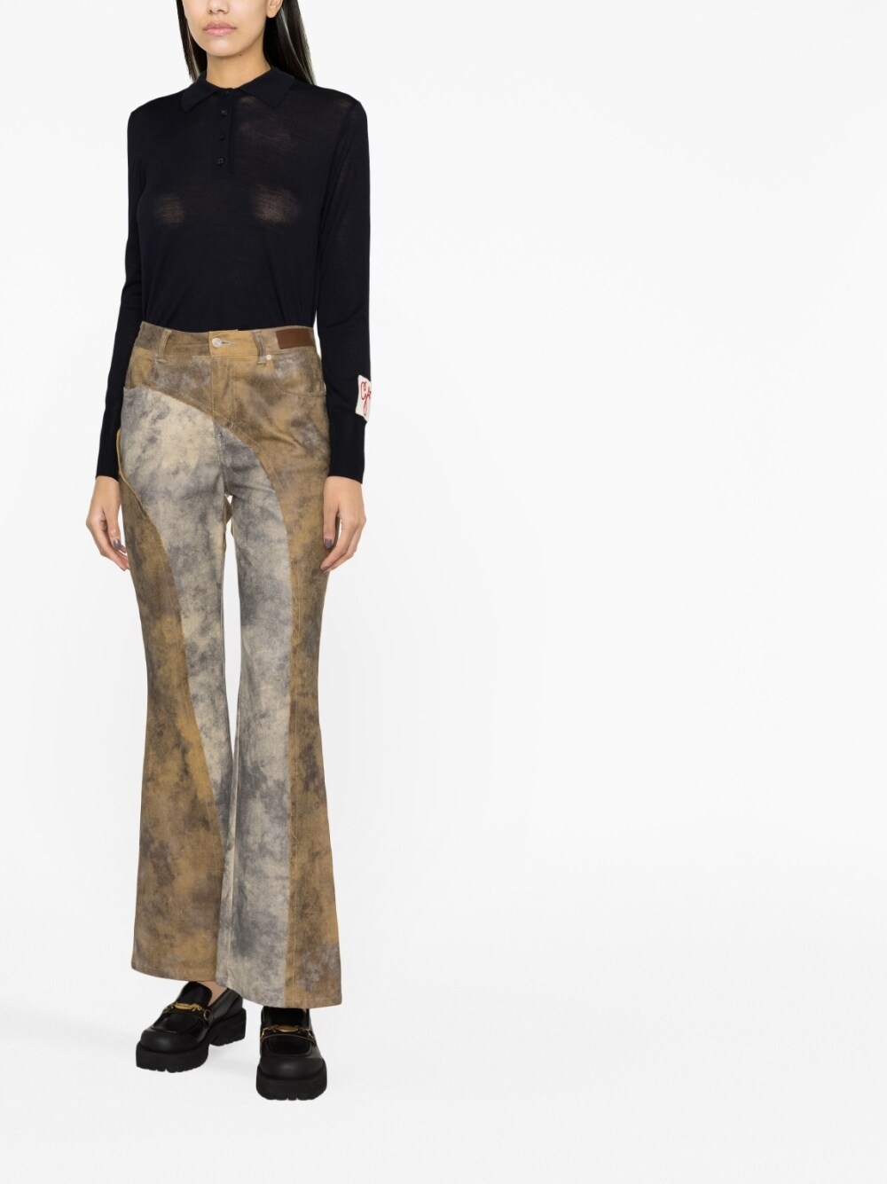 GOLDEN GOOSE Golden Goose Long Sleeve Wool Polo Shirt