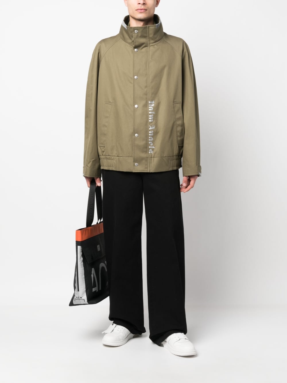 PALM ANGELS Logo-Print Bomber Jacket