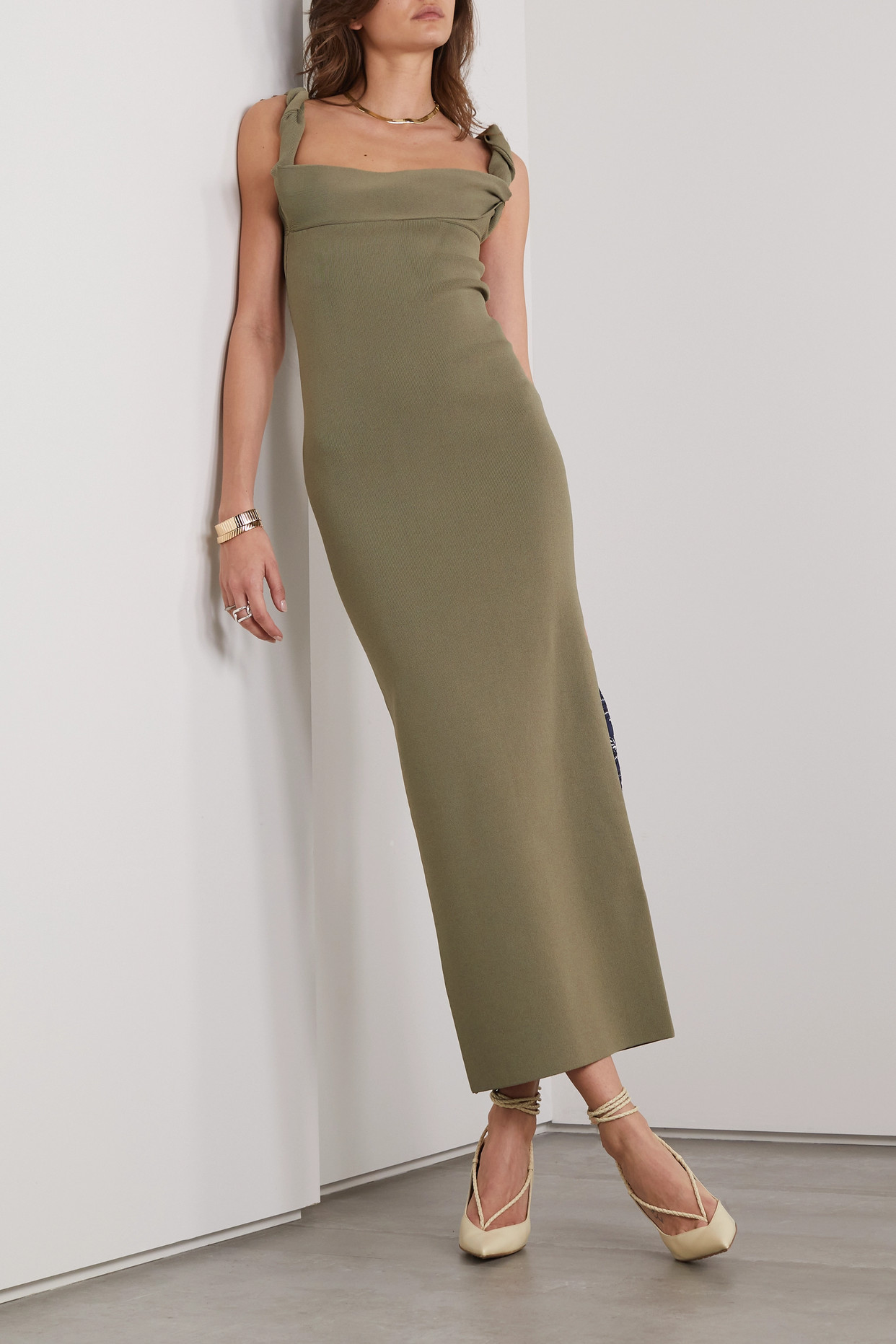 jacquemus knit maxi dress Jacquemus Fine-knit Maxi Dress