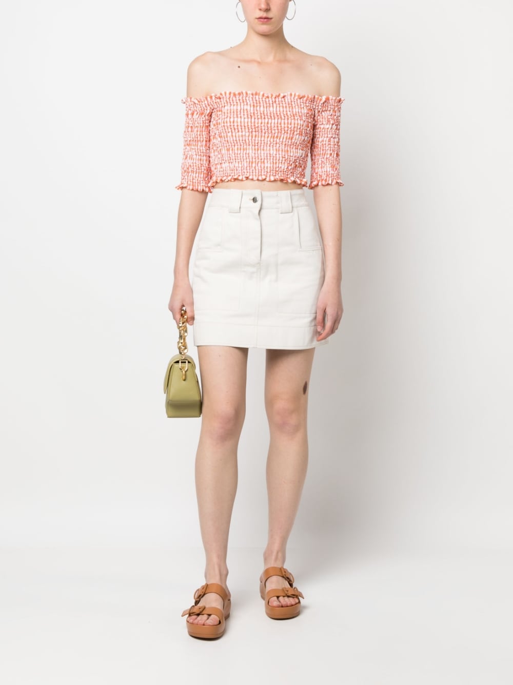 KENZO Kenzo Off-Shoulder Gingham Top
