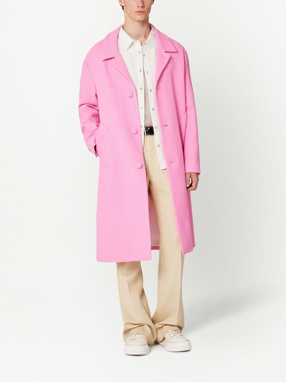 AMI AMI Paris Tweed Single-Breasted Coat