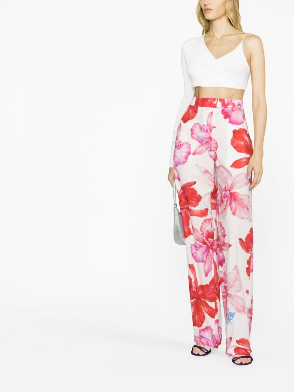 ATTICO The Attico Jagger Floral-Print Trousers