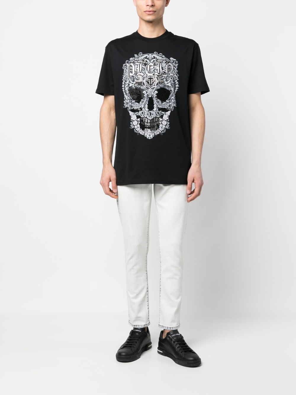 PHILIPP PLEIN baroque skull cotton t-shirt