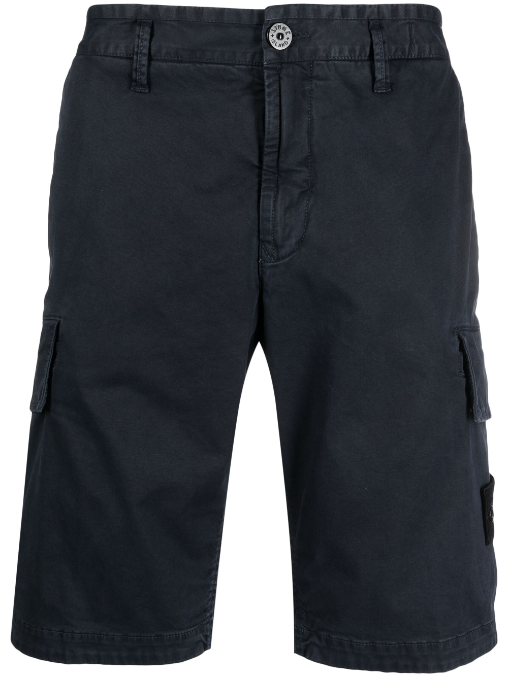 STONE ISLAND Stone Island Organic Cotton Stretch Broken Twill Cargo Shorts