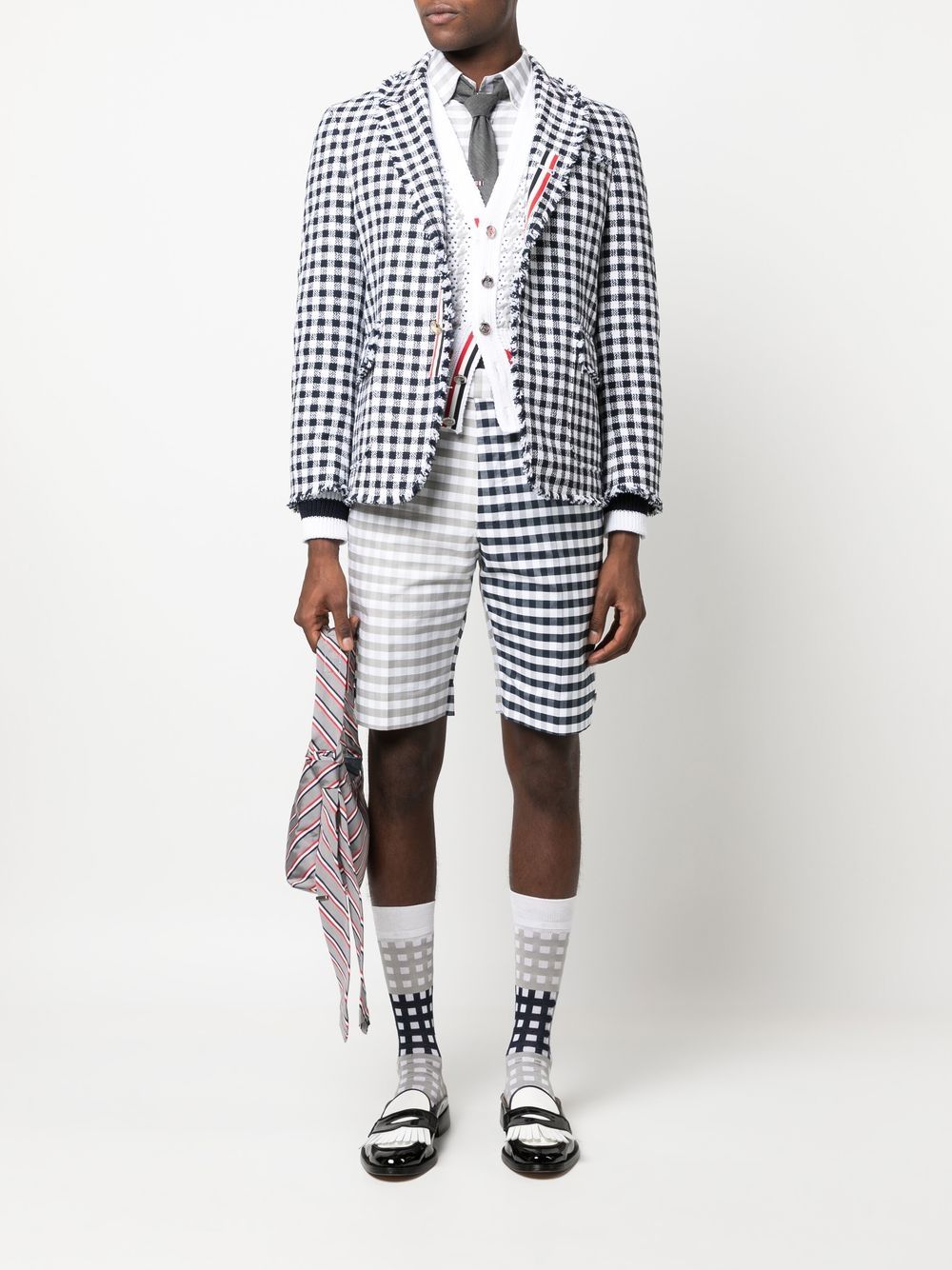 THOM BROWNE rwb gingham oxford shirt