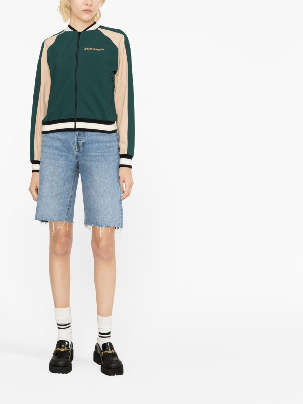PALM ANGELS Palm Angels Cropped Bomber Jacket