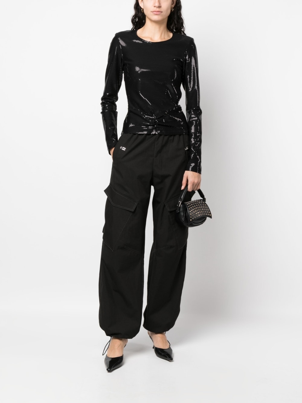 ROTATE BY BIRGER CHRISTENSEN ROTATE BIRGER CHRISTENSEN Sequin-Embellished Open-Back Top