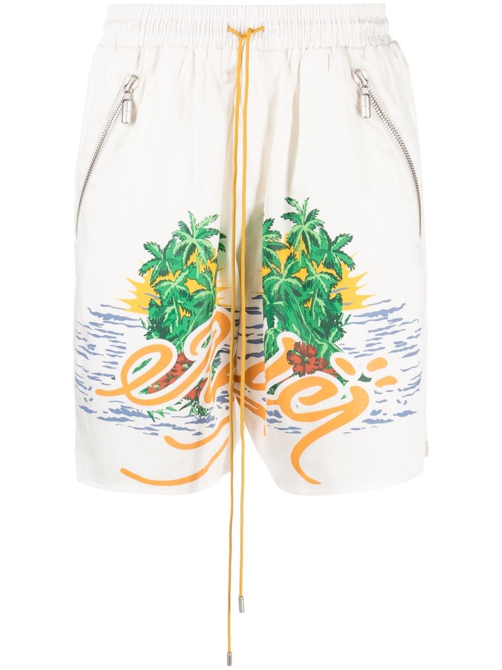 RHUDE Graphic-Print Drawstring Shorts