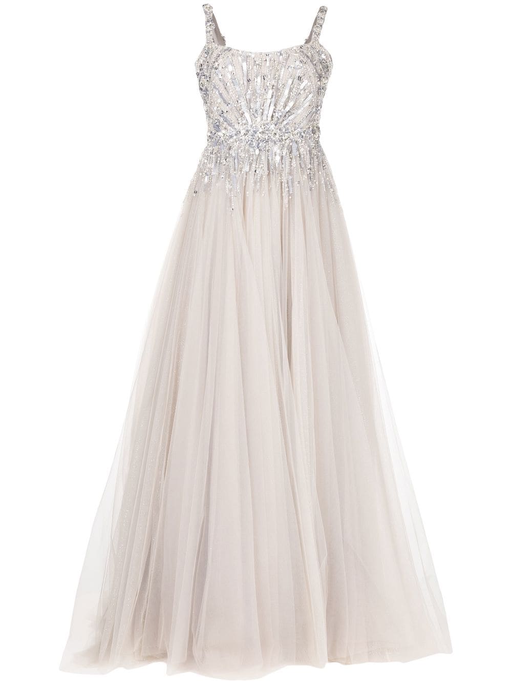 jenny packham silver beaded dress Jenny Packham No 1 Grey Sequin Dress Size 8 – Follow The Clothes main image 1