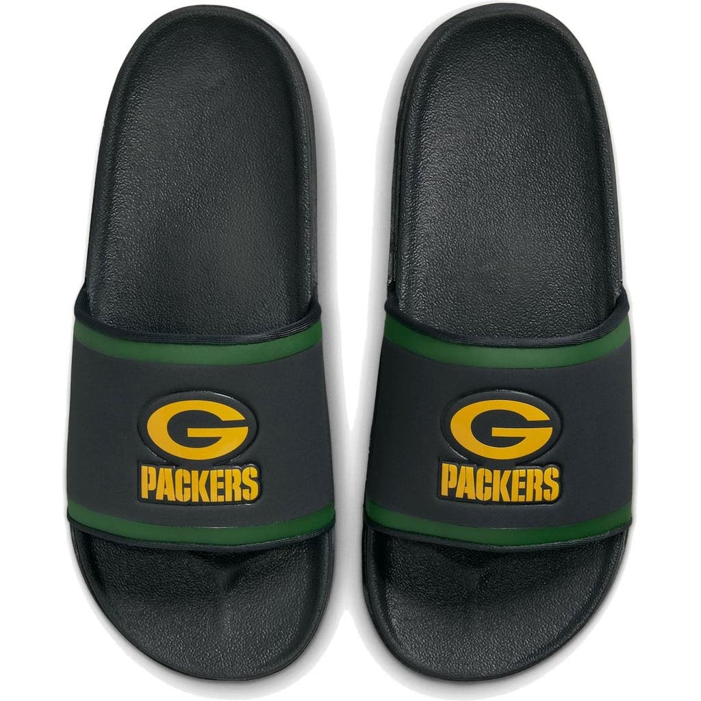 Nike Green Bay Packers Off-court Wordmark Slide Sandals - Gray ...