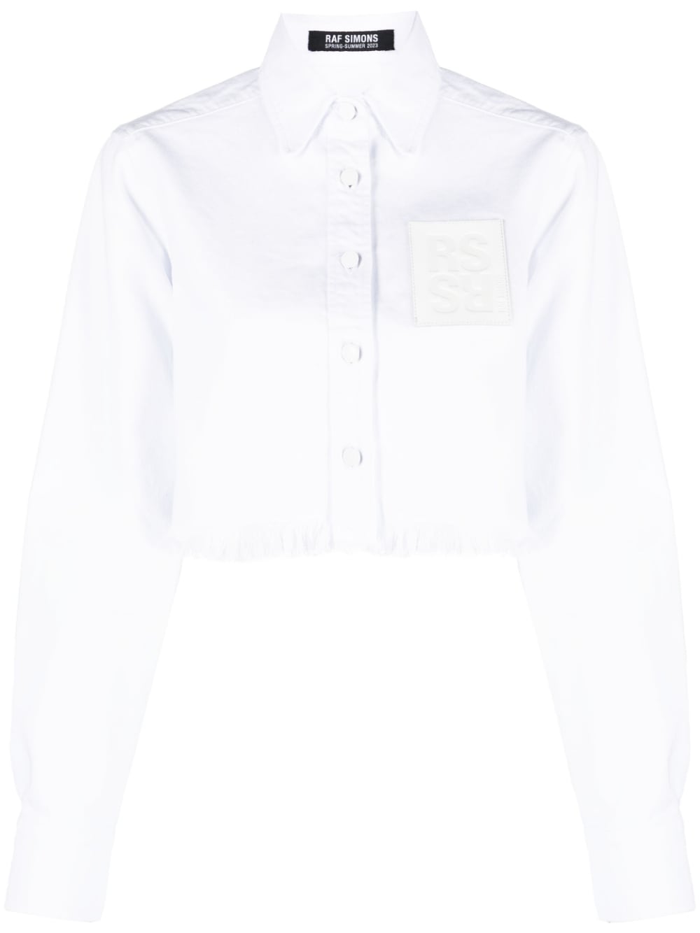 RAF SIMONS Raf Simons Logo-Patch Cropped Shirt