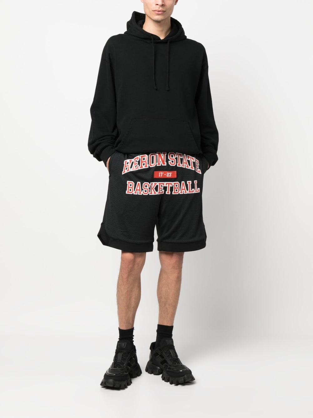 HERON PRESTON Heron Preston Logo-Print Basketball Shorts