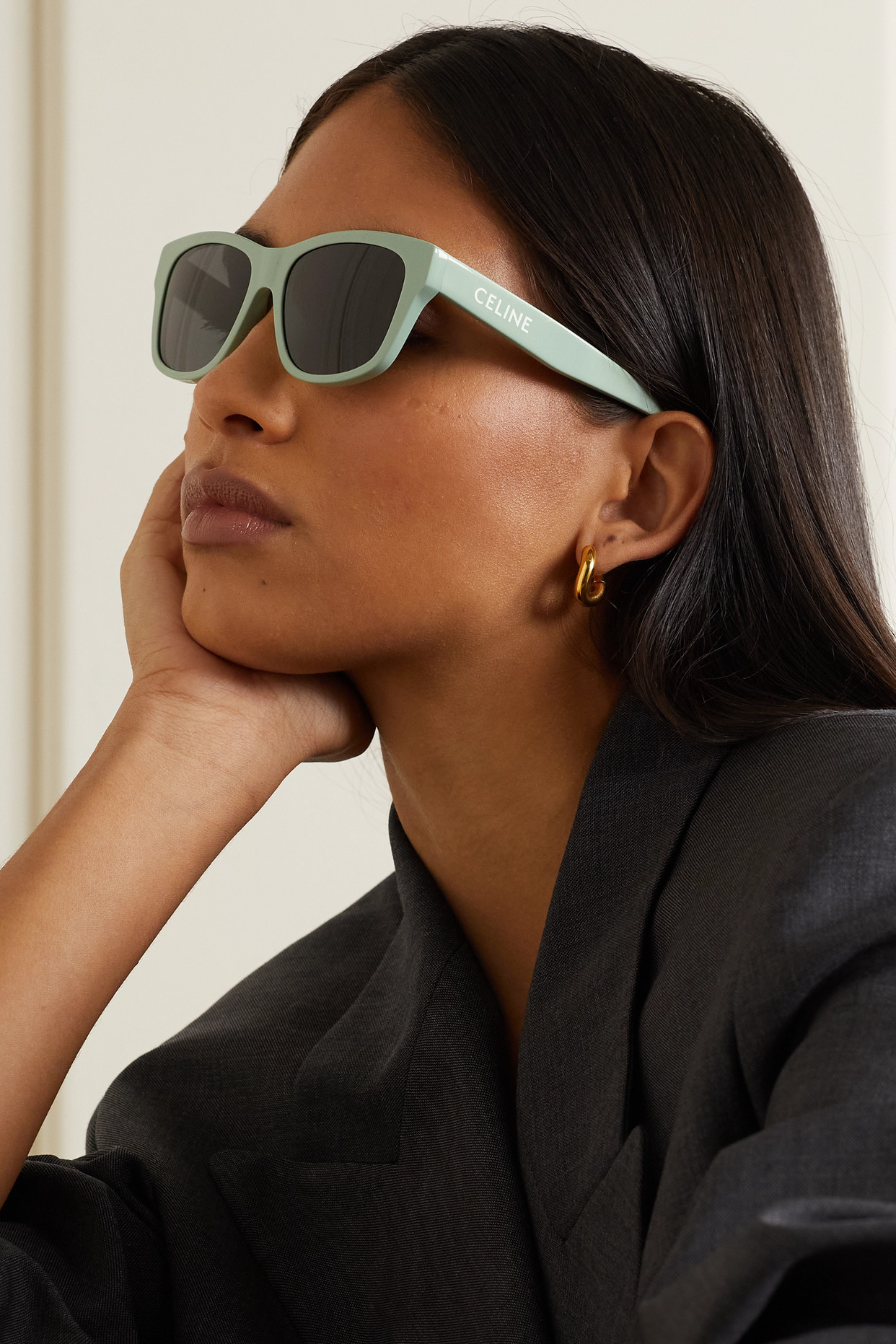 Celine Monochroms Square Sunglasses - Neutrals | Editorialist