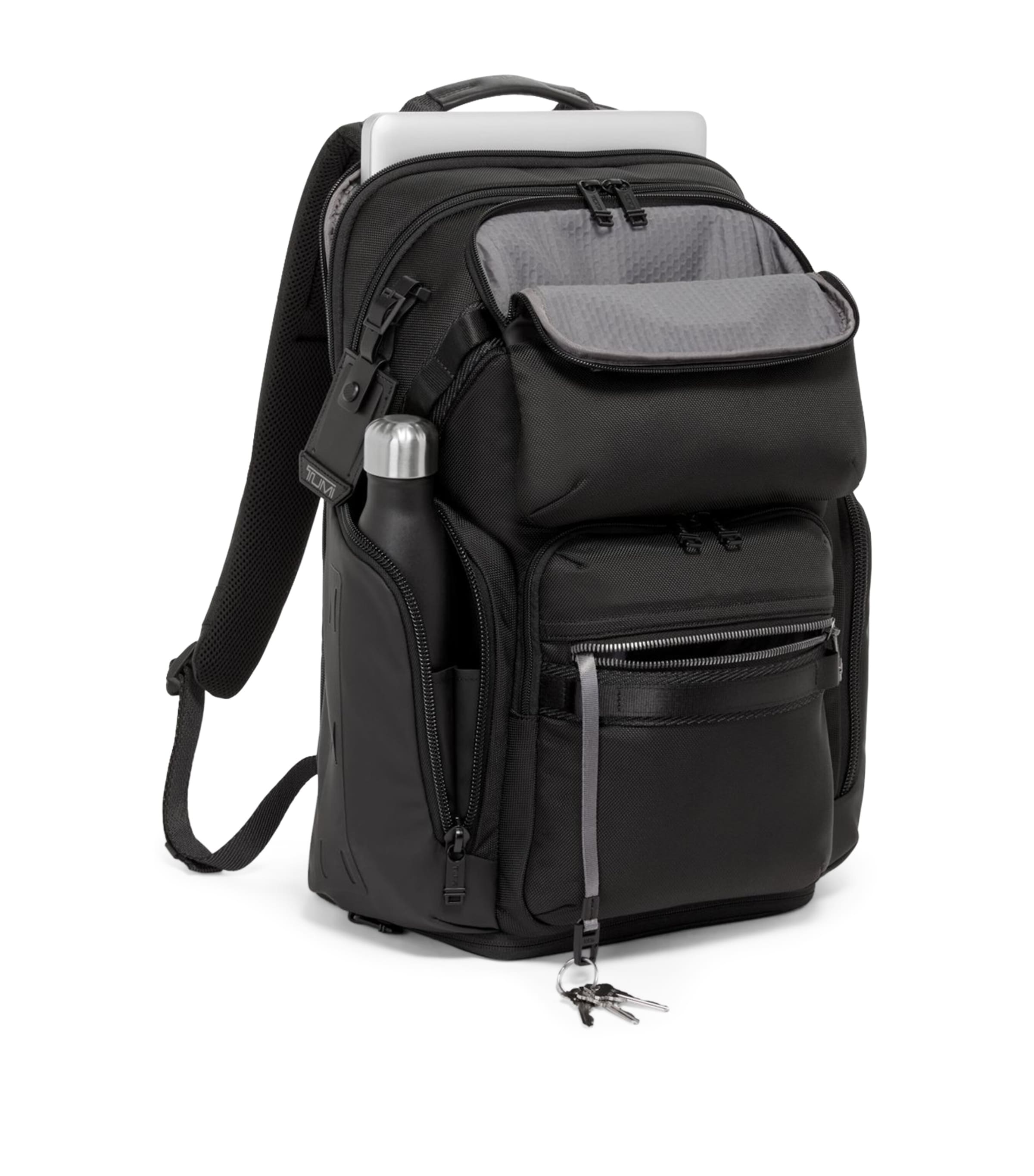 tumi arrive bradley backpack Harrison Bradner Black Bombe Enter initials in notes at checkout for free monogram Tumi Bradley Leather Backpack -