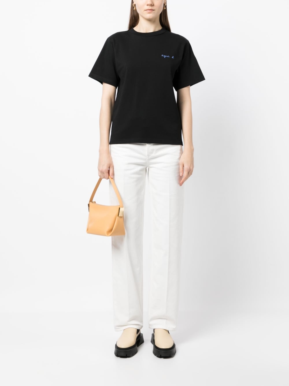 AGNES B. agnès b. Logo-Print Cotton T-Shirt