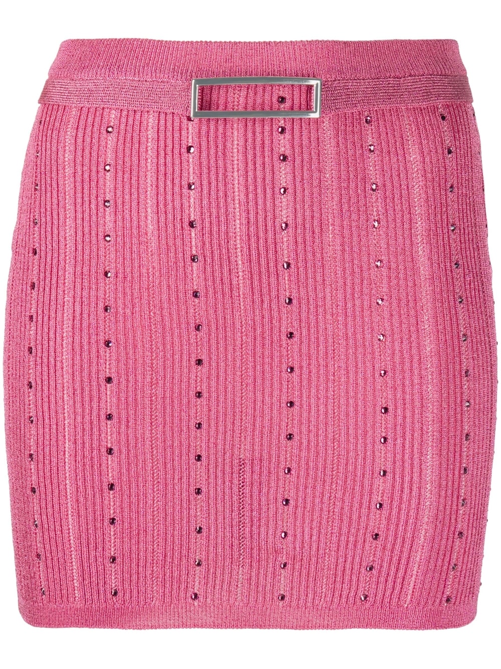 ALESSANDRA RICH Alessandra Rich Embellished Knitted Miniskirt