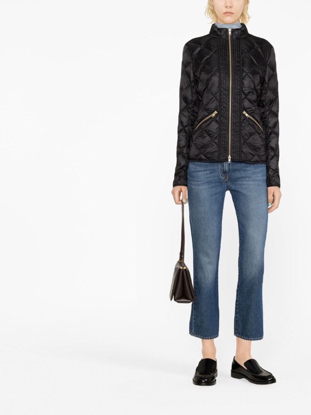FAY Fay Diamond-Quilt Zip-Fastening Jacket