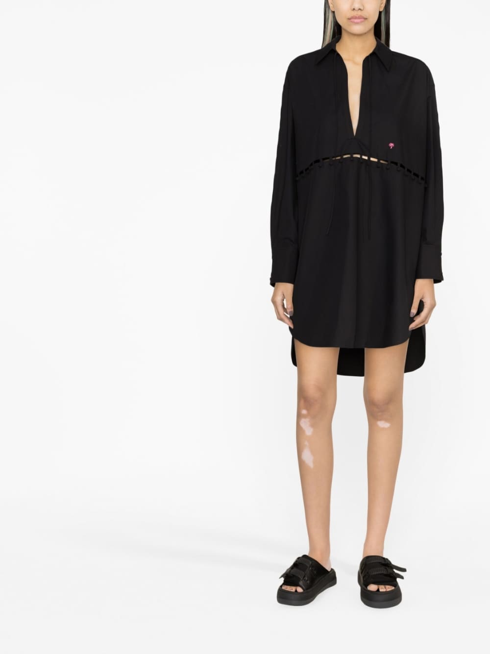 PALM ANGELS Palm Angels Cut-Out Shirt Dress