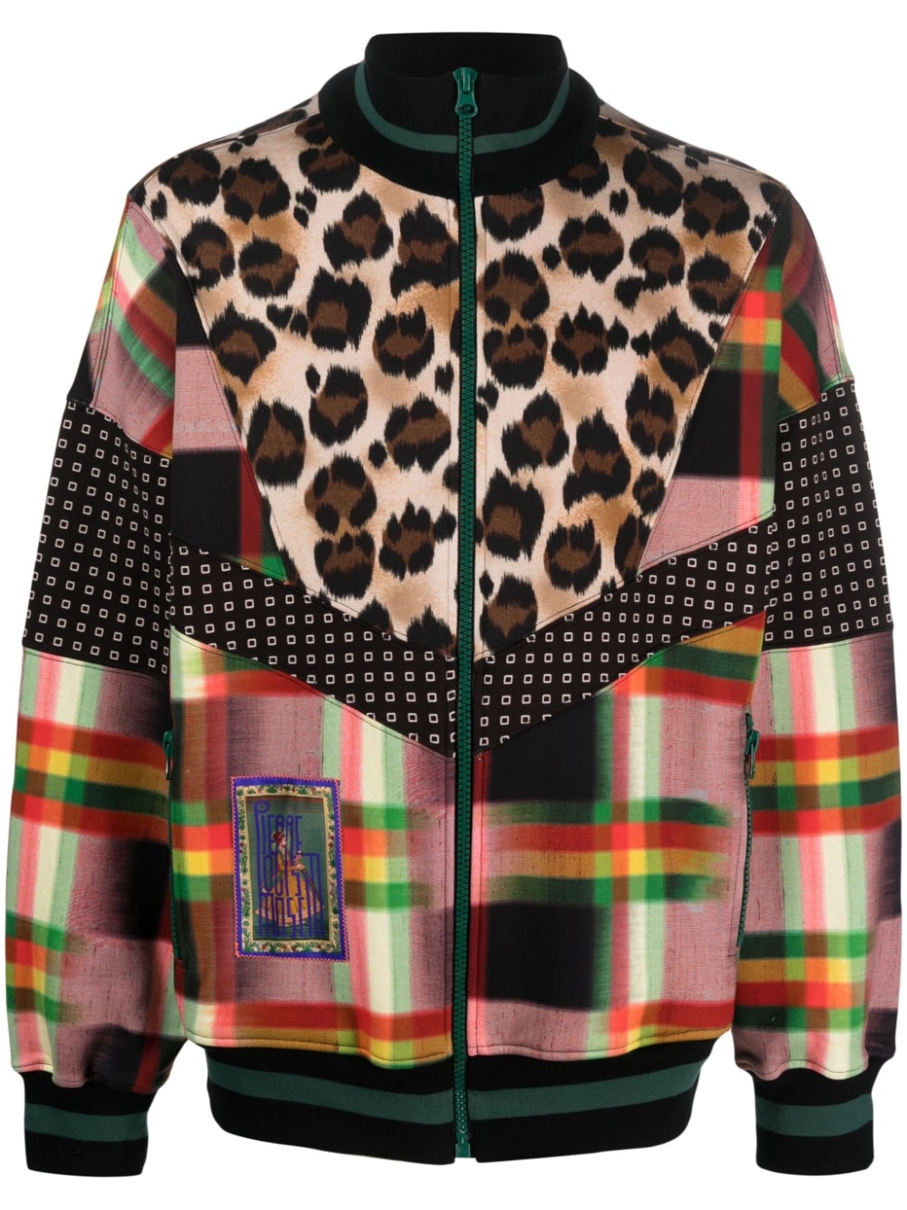 MOSCHINO Moschino Multi-Pocket Overalls with Rivet and Plaid Details