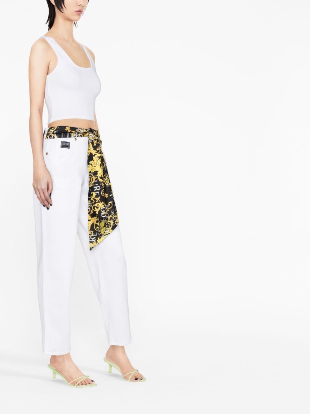 VERSACE Versace Jeans Couture Scarf-Detailed Straight-Leg Jeans