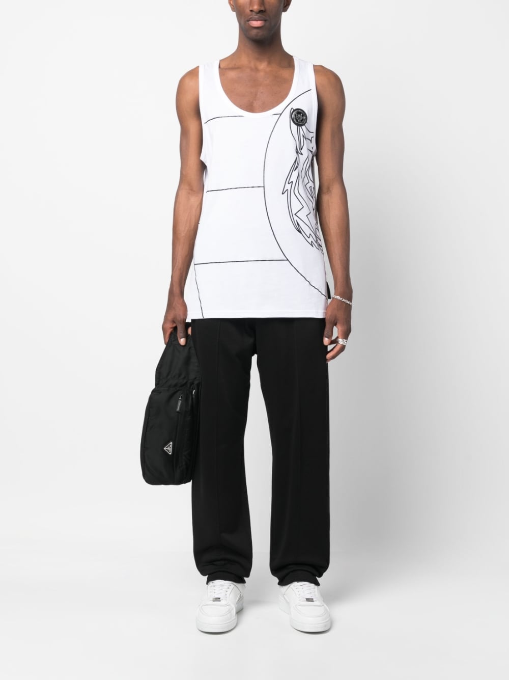 PLEIN SPORT Plein Sport Graphic Print Scoop Neck Tank Top
