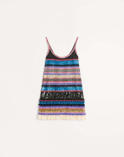 Valentino Garavani Tulle Illusione Embroidered Short Dress - Pink |  Editorialist