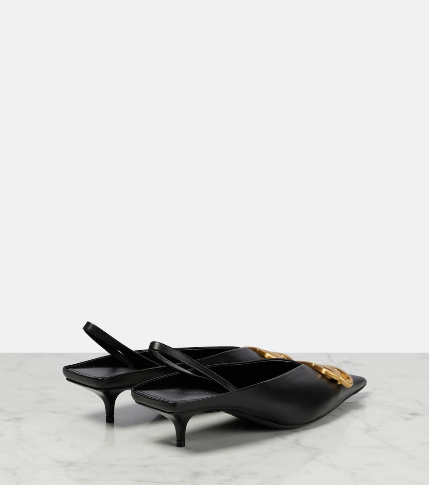 靴 Balenciaga Square Knife slingback Mules Buy Balenciaga Square Knife Slingback Mules - Black At 40% Off