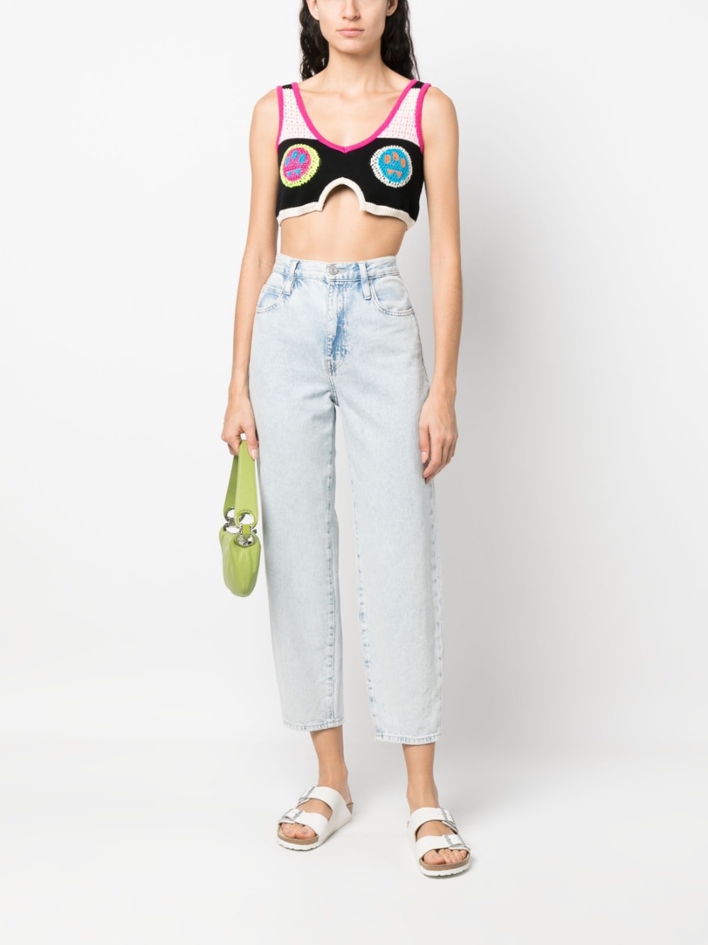 BARROW Crochet-Panel Crop Top