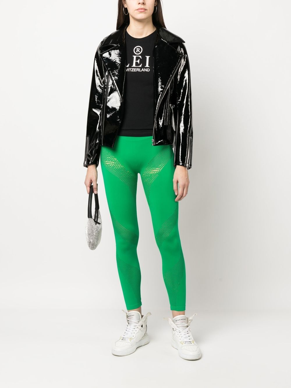 PHILIPP PLEIN perforated-panelled seamless leggings