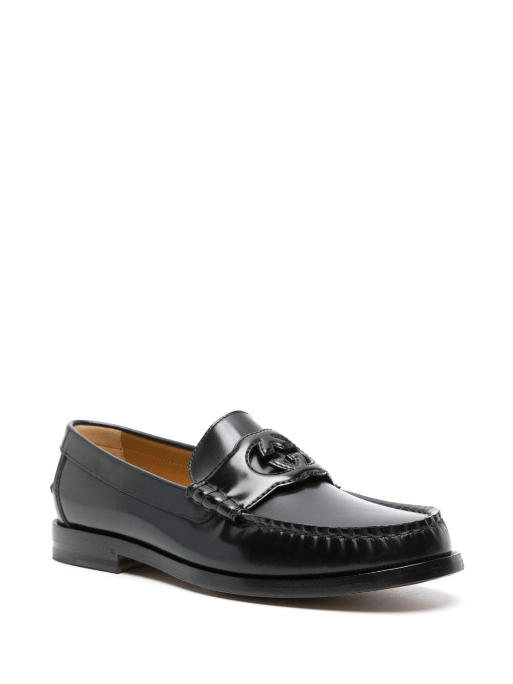 Gucci Interlocking G Leather Loafers GUCCI INTERLOCKING G LOGO Green Leather Men main image 4