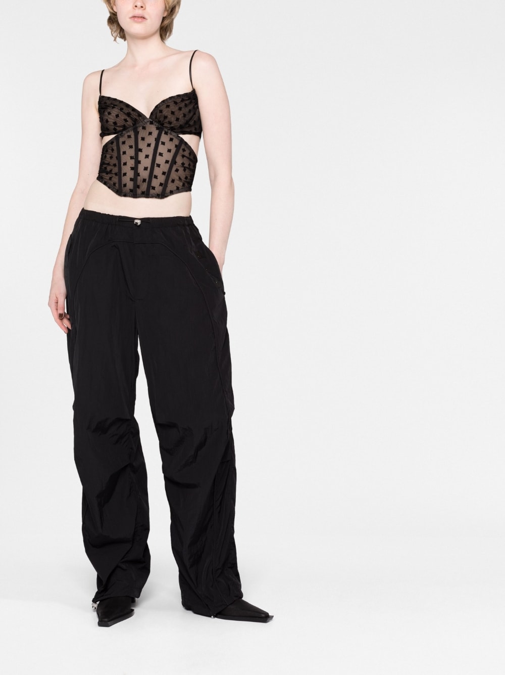 MISBHV MISBHV Mesh Monogram Corset Top