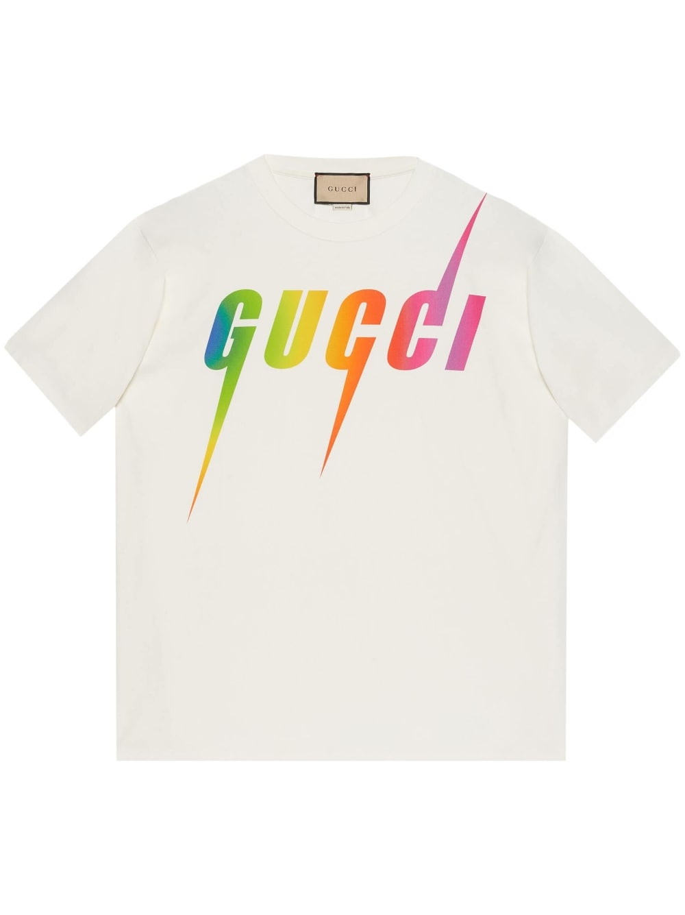 Gucci Gradient Logo-Print Cotton T-Shirt - White | Editorialist