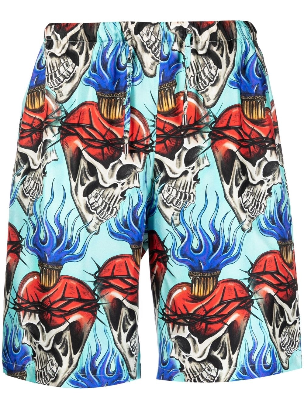PHILIPP PLEIN Philipp Plein Love Tattoo Silk Shorts