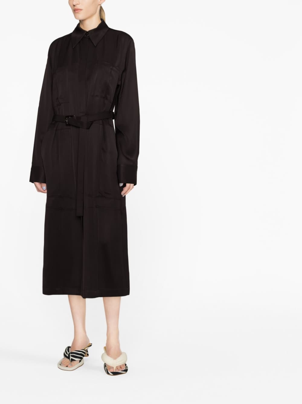 JIL SANDER Jil Sander Single-Breasted Belted-Waist Coat
