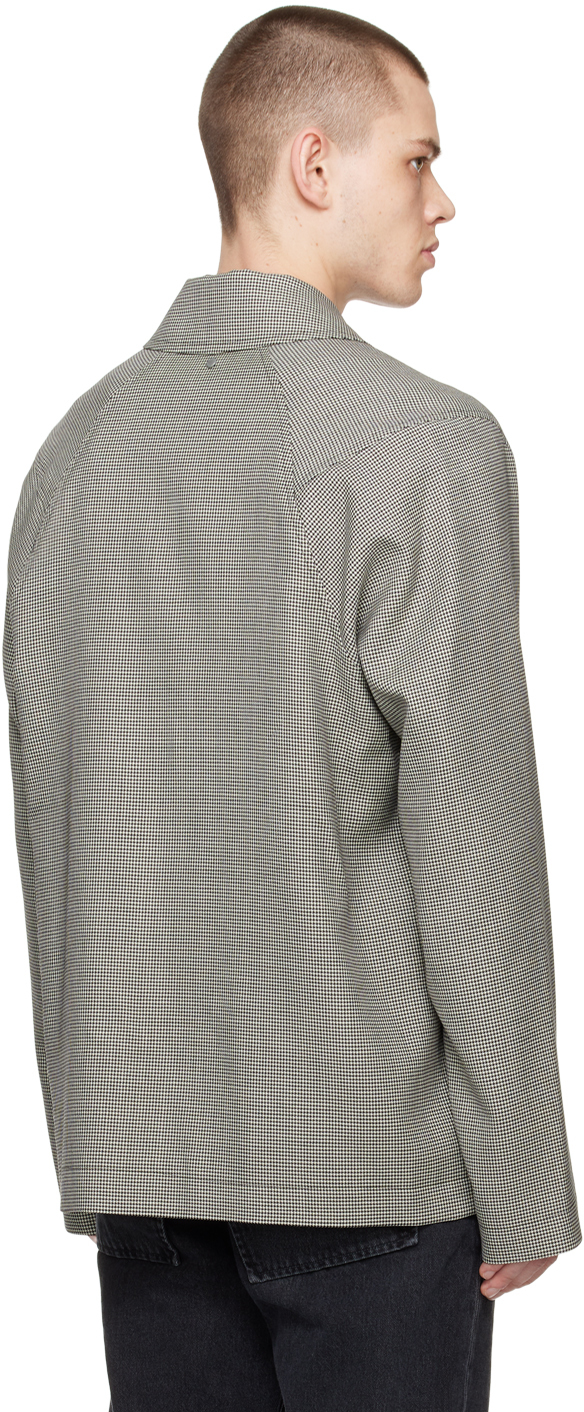 Omar Afridi Black & White Jacket In Houndstooth - 56% Off
