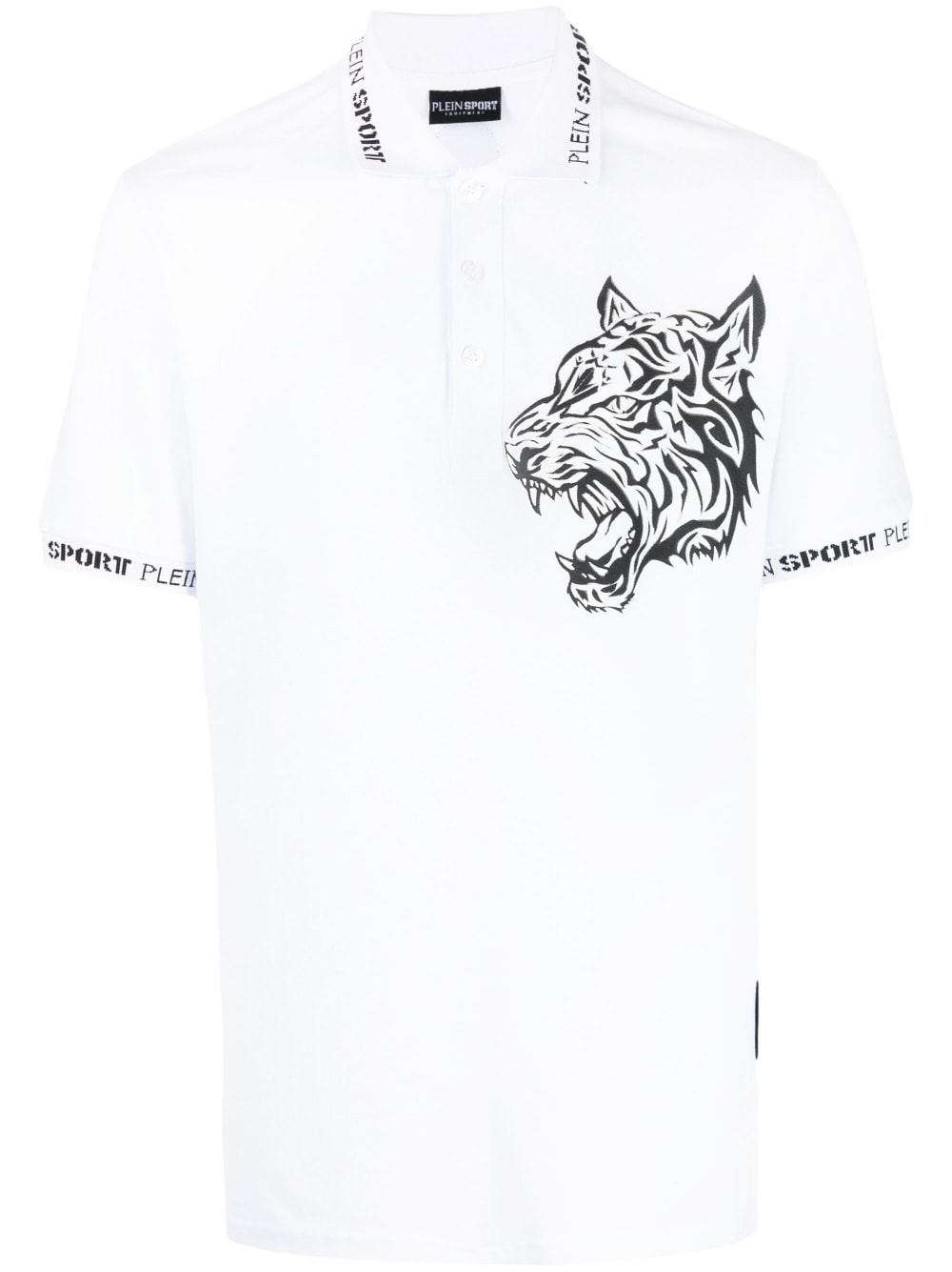PLEIN SPORT tiger-print polo shirt
