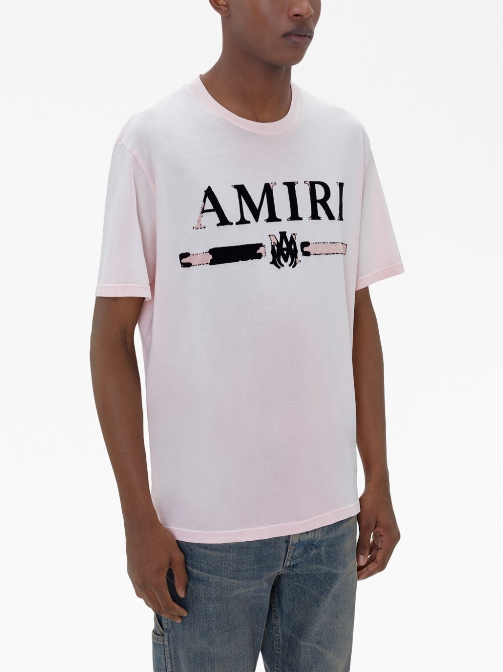 Amiri Ma Bar-Appiqué T-Shirt In White - 30% Off | Editorialist